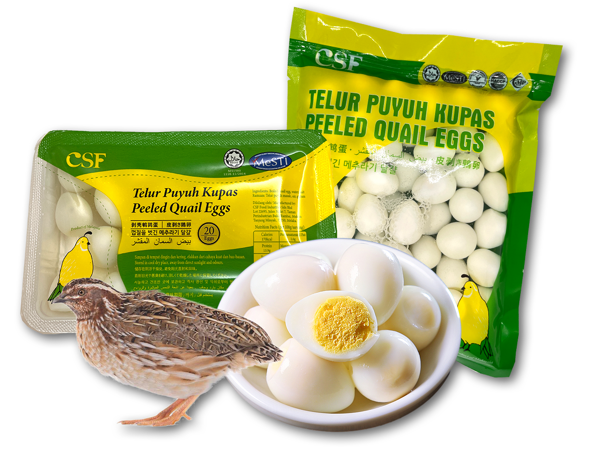 CSF Quail Eggs – The First Cooked & Peeled Quail Eggs in Malaysia